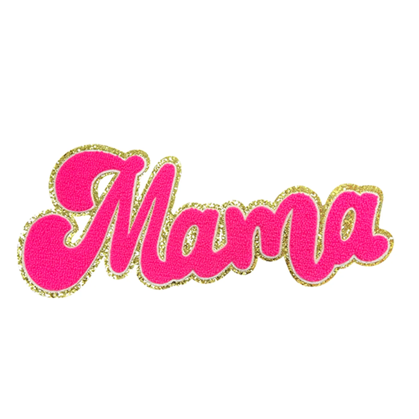 Factory Custom Chenille Patches Mama Sequin Letter Patches For Clothing Hat Woven Patch Iron On ...