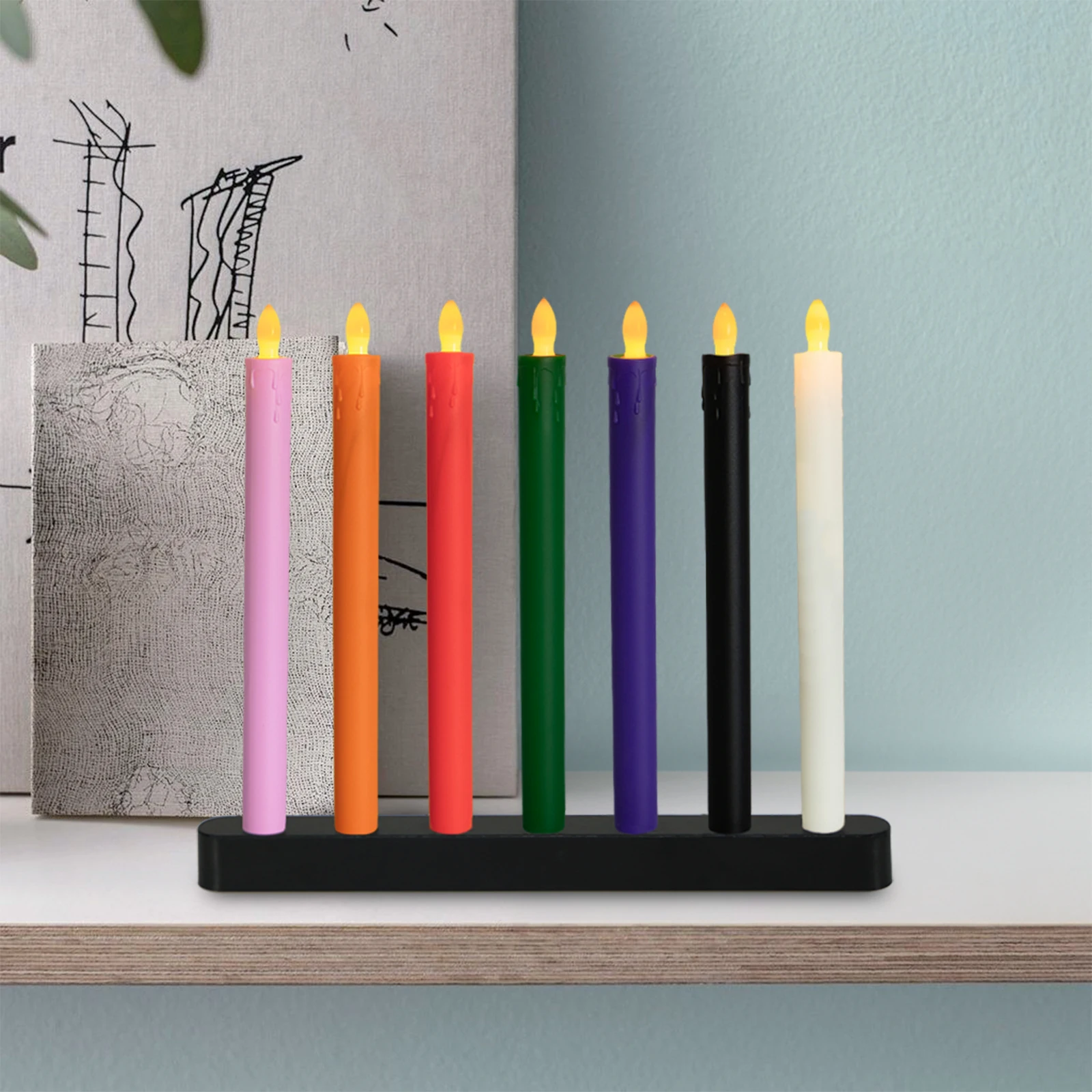 LED Taper Candles - Drippless, Unscented, and Battery Operated