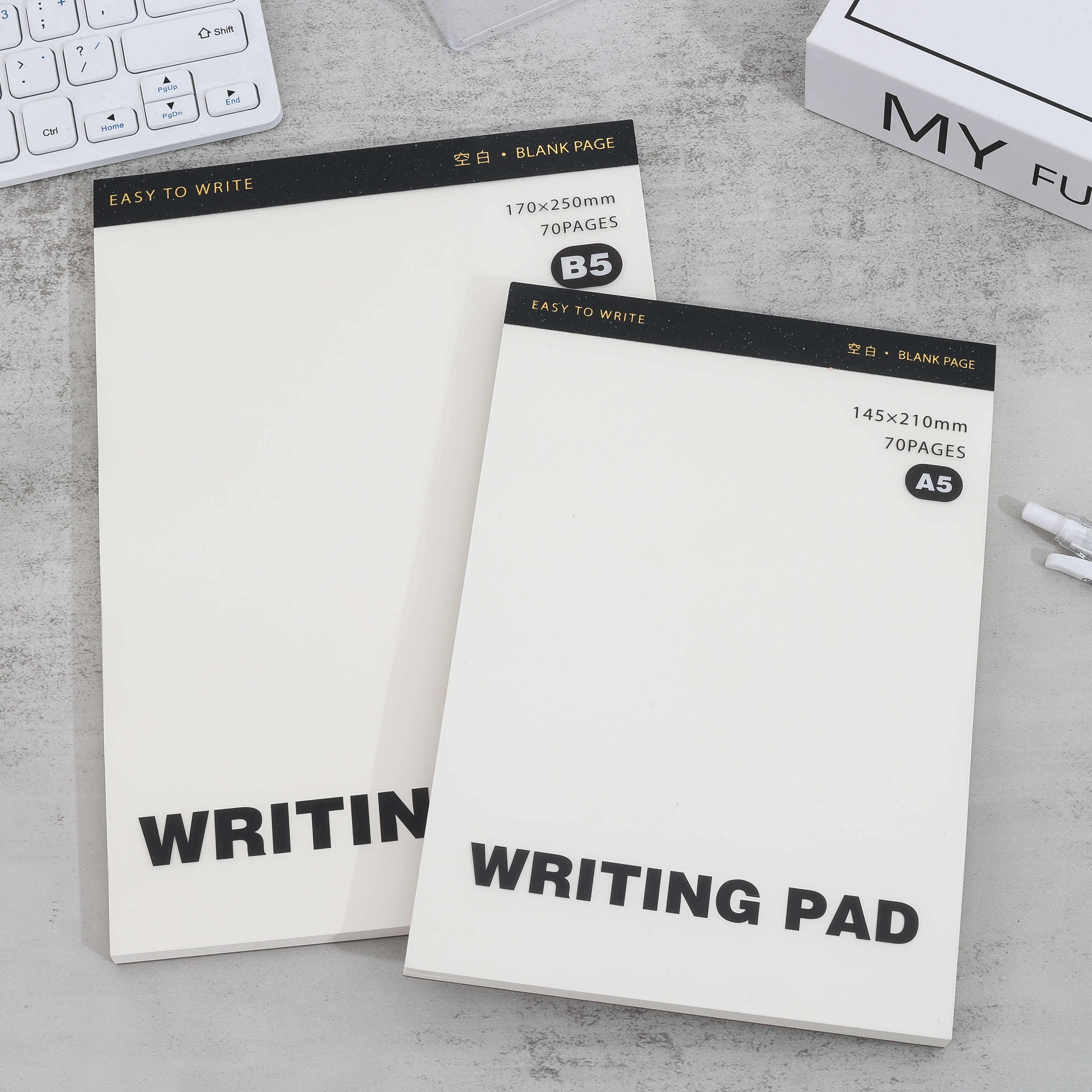 Blank A5 B5 Pvc Cover Low Moq Customized Notepad Notebook Writing Pad ...