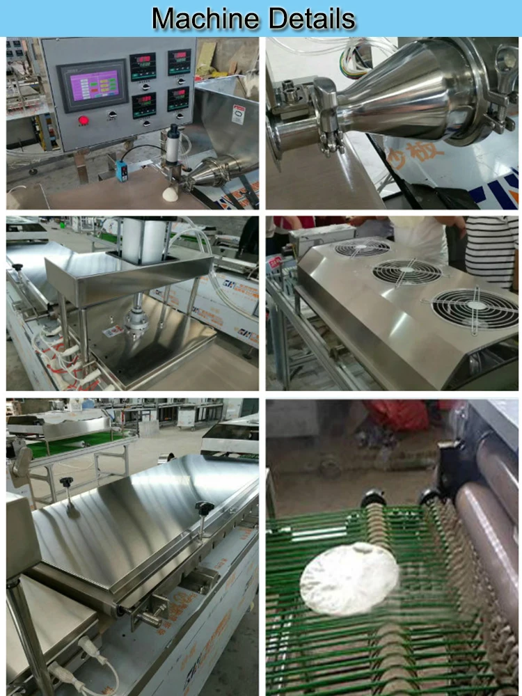 High Automation Chapati Dough Press Machine / Pancake Production Line ...