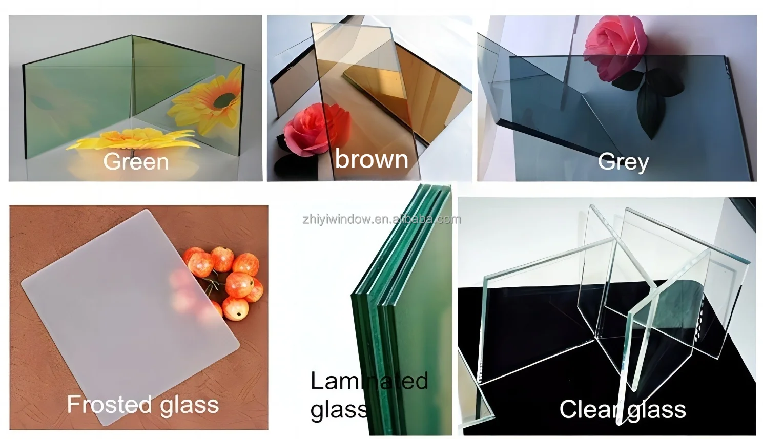 Modern Style PVC Double Glass Windows with Fiberglass Screen Netting ...