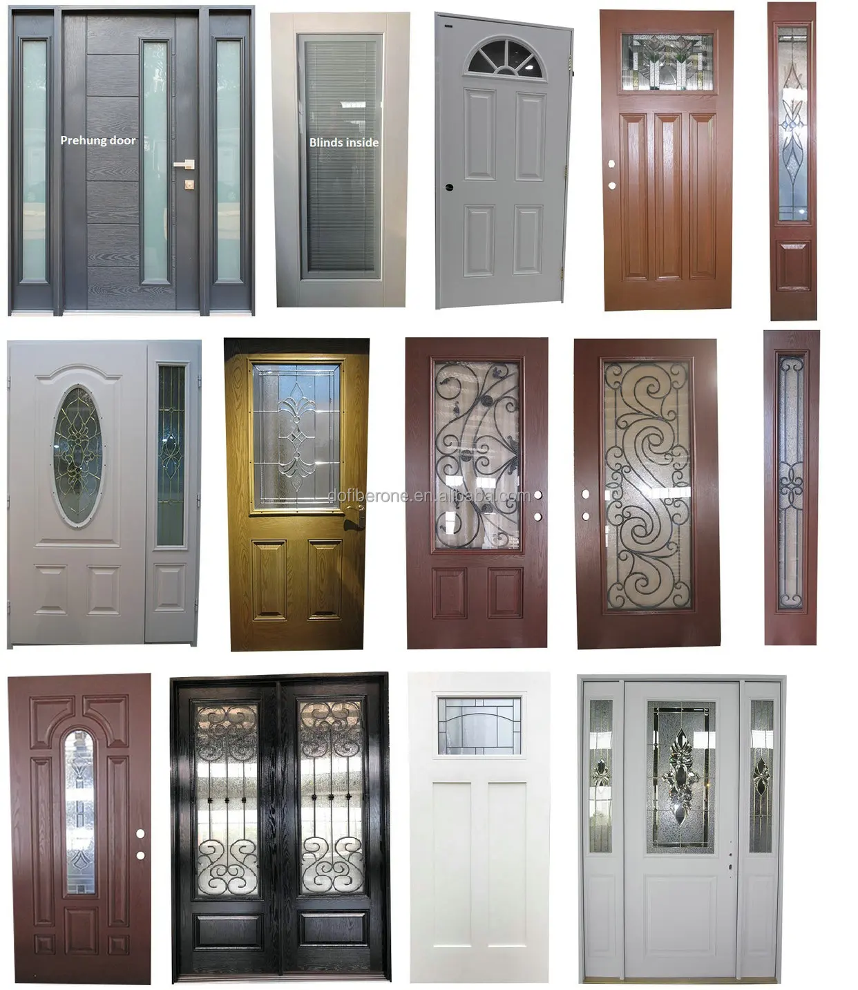 Durable, Cfc-Free PU Foam Core GRP Fiberglass Door Slabs