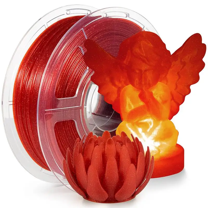 ISANMATE Flash Effect PLA Filament 1kg 1.75mm Clear Glitter Pla ...