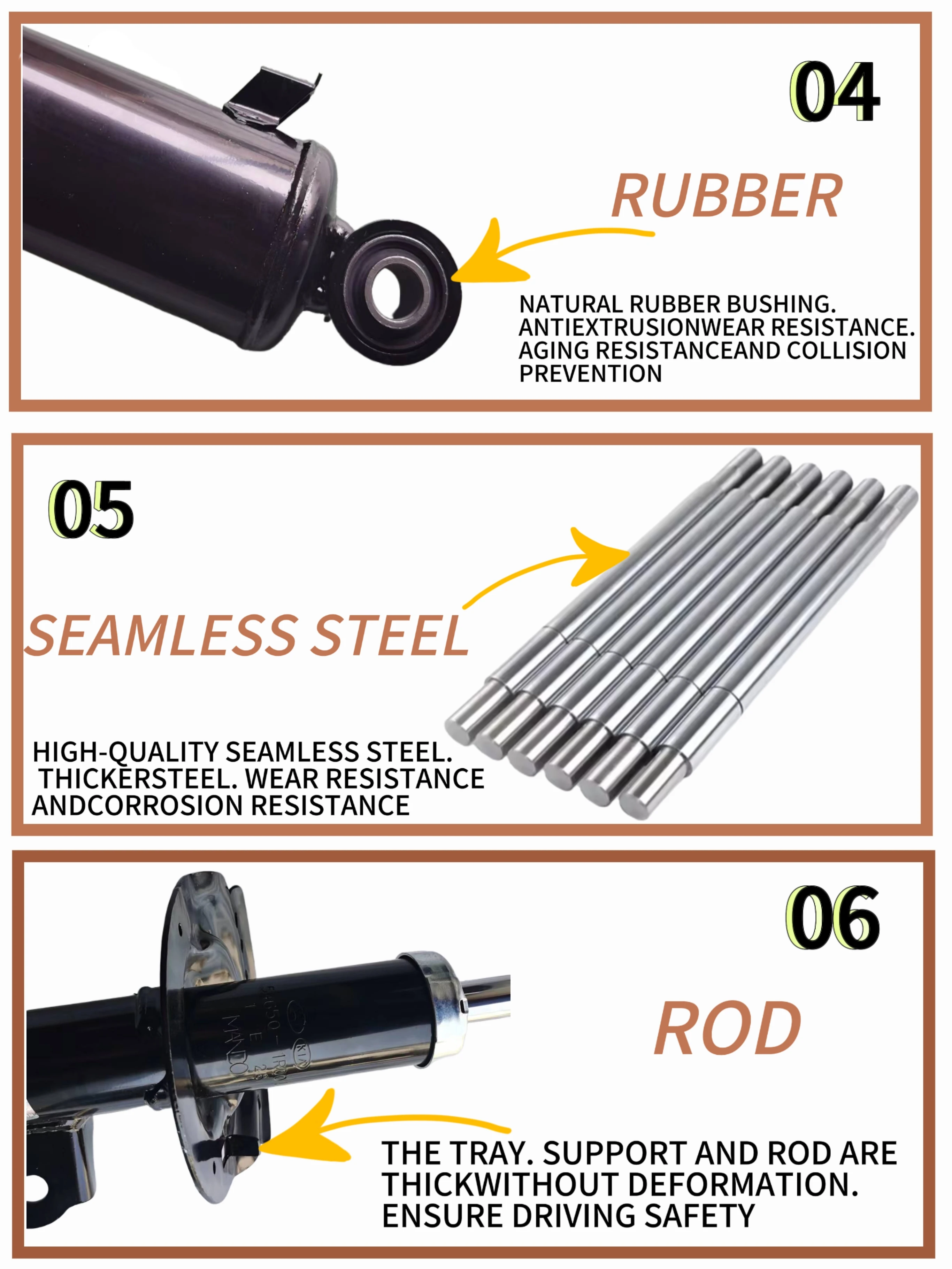 Custom 100% Inspection GAS Air Suspension System Shock Absorber for KIA ...