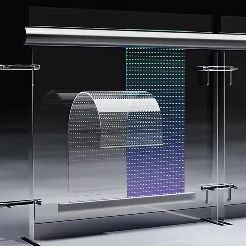 P6 Outdoor Flexible Transparent LED Film Display Large Indoor ...