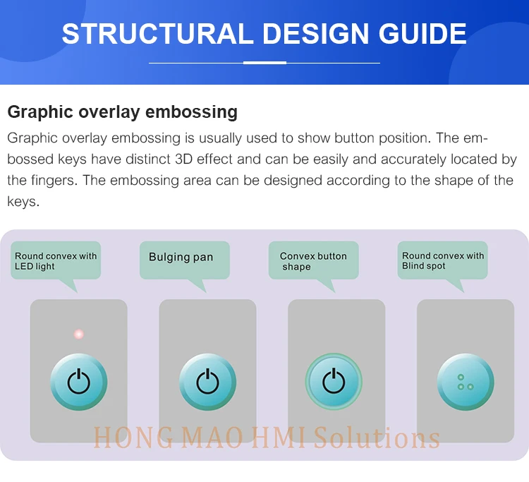 Custom Led Transparent Window Emboss Membrane Switch Industrial Keypad ...