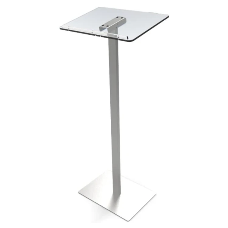 Pulpit Podium Acrylic Floor Standing Acrylic Podium With Aluminum Pole ...