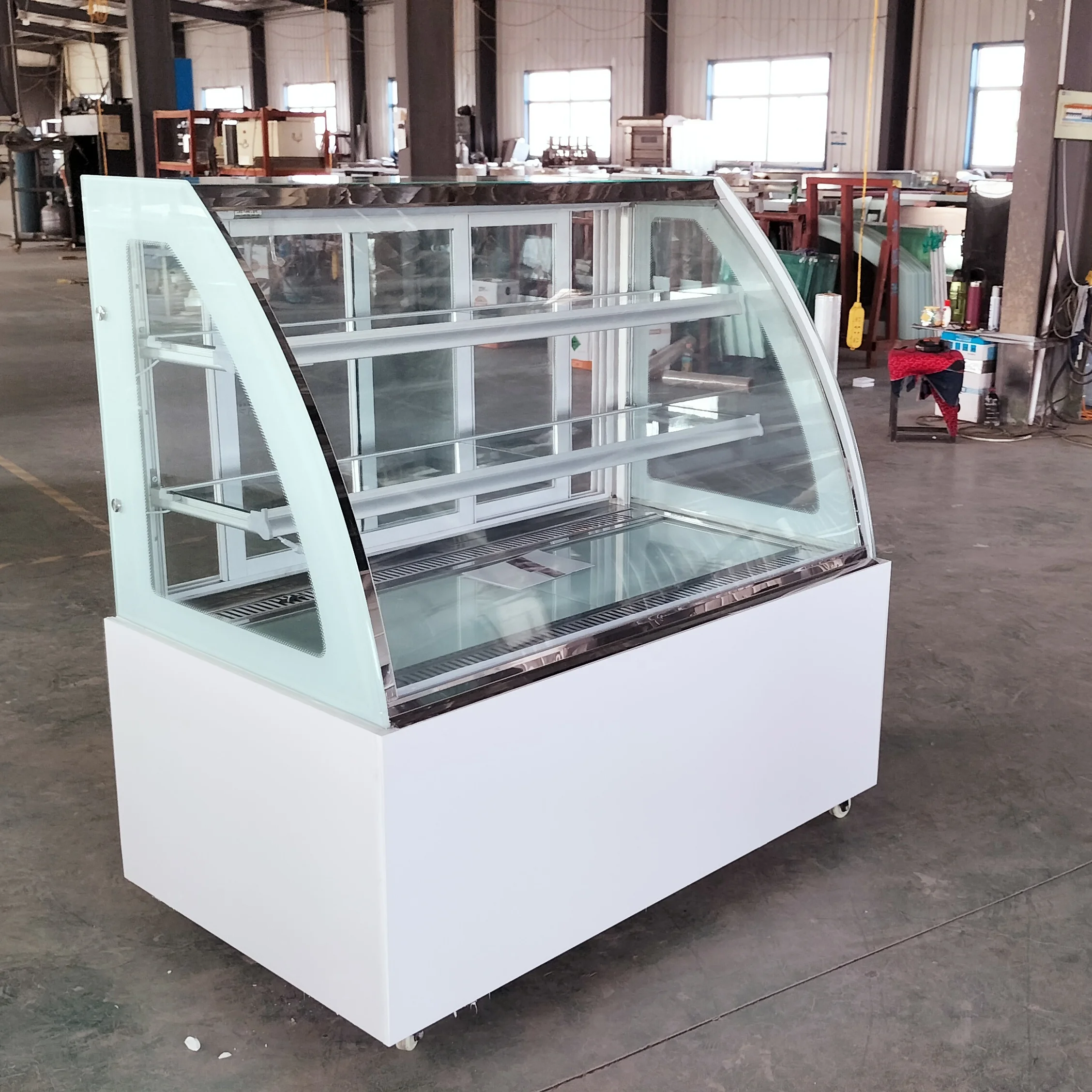 Double Glass Ventilated Cooling With Force Air Cakes Display Fridge ...