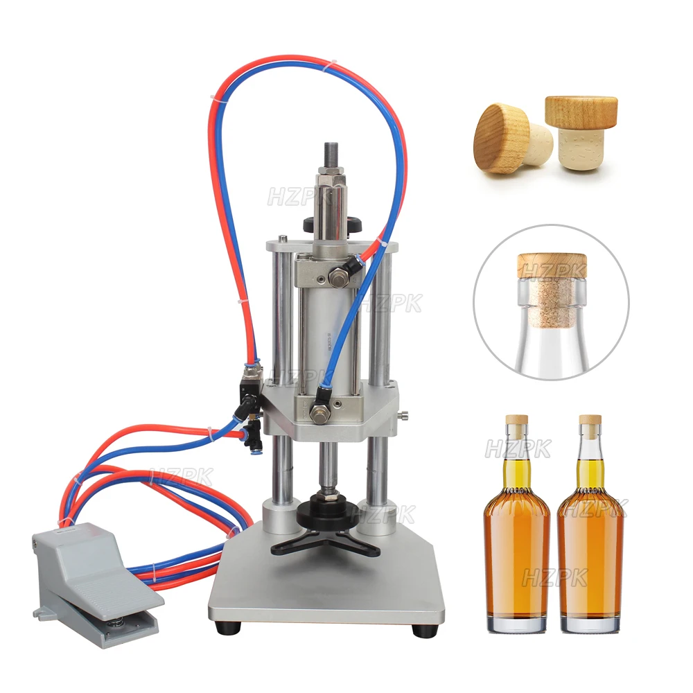 HZPK Pneumatic Semi Automatic T Cork Bottle Press Capping Machine for ...