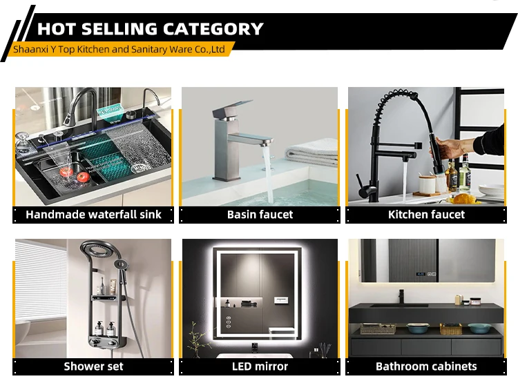 All In One Led Light Rainfall Multifunctional Kitchen Sink With New ...