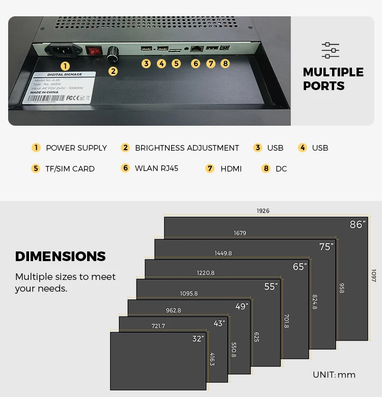 Refee High Brightness LCD Monitors - Ideal for Retail & Ad