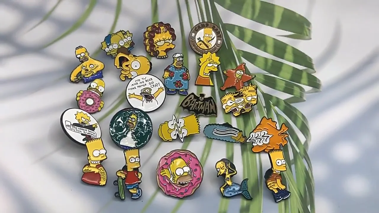 28 Styles Factory Directly Funny Vintage Badge Custom Cartoon Enamel ...