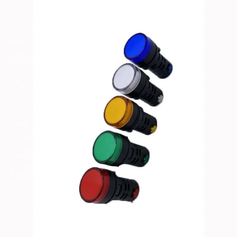 AD16-22 22mm Panel Mount Plastic LED Multi-color Power Indicator Pilot ...