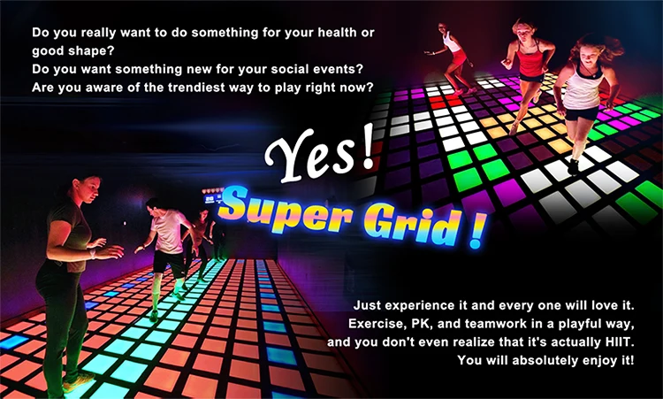 Super Grid - Interactive LED Dance Floor for Kids & Adults