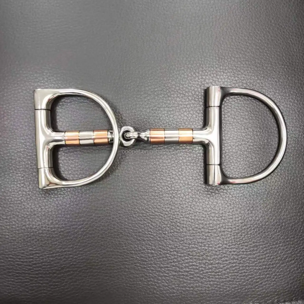 Horshi Equestrian Copper Roller D-Ring Snaffle Horse Bit