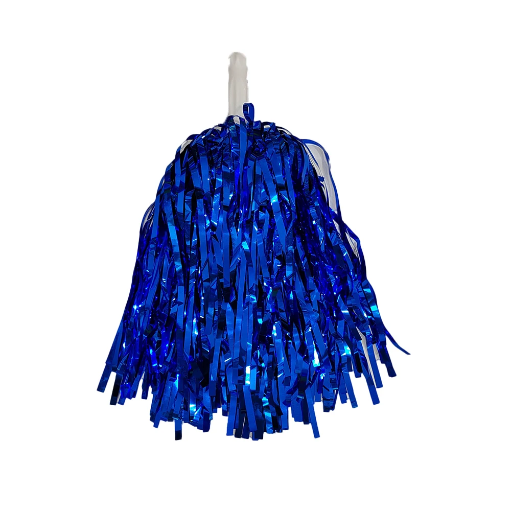 Sports Team Accessories 100pcs Blue Metallic Cheerleader Pom Poms With ...