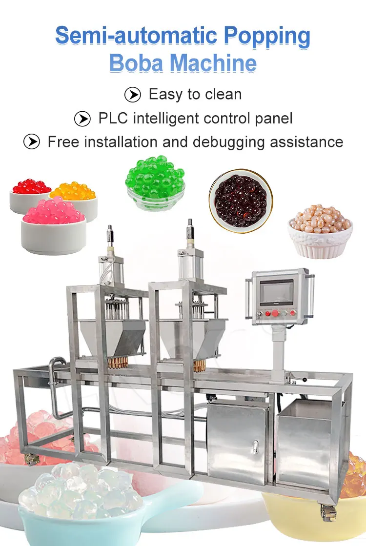 Tapioca Pearl Factory Semi Automatic Bubble Tea Equipment Konjac Agar ...