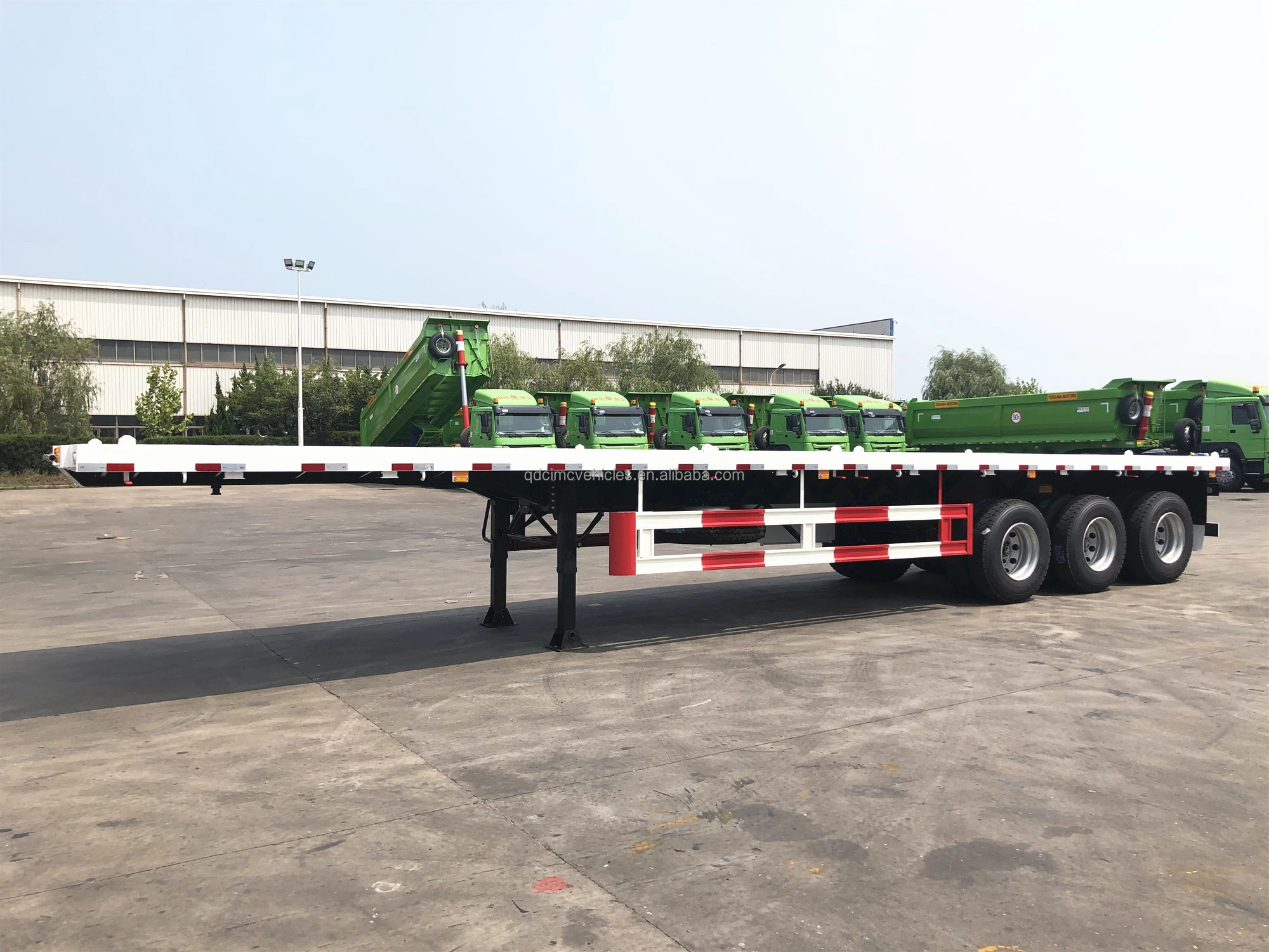 CIMC 2024 Factory Tri-Axle 40ft Flat Bed Container Trailer