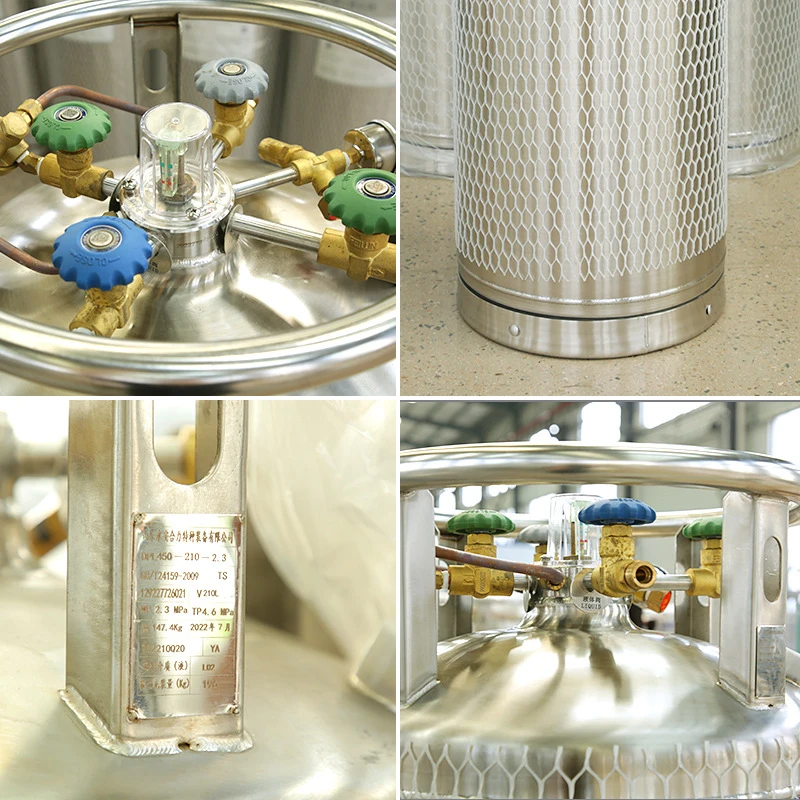 Dewar Bottle Safety Valve - Liquid Level Meter & Metal Globe Valve