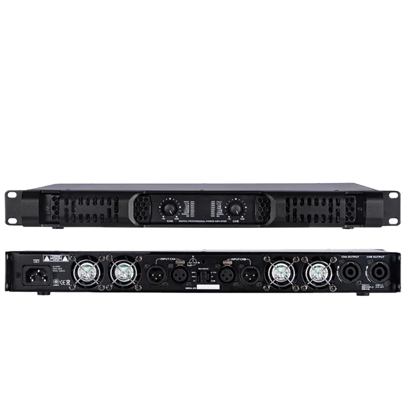 Gooermi DP2400 - 4x1000watts Pro Power Amplifier for Stage