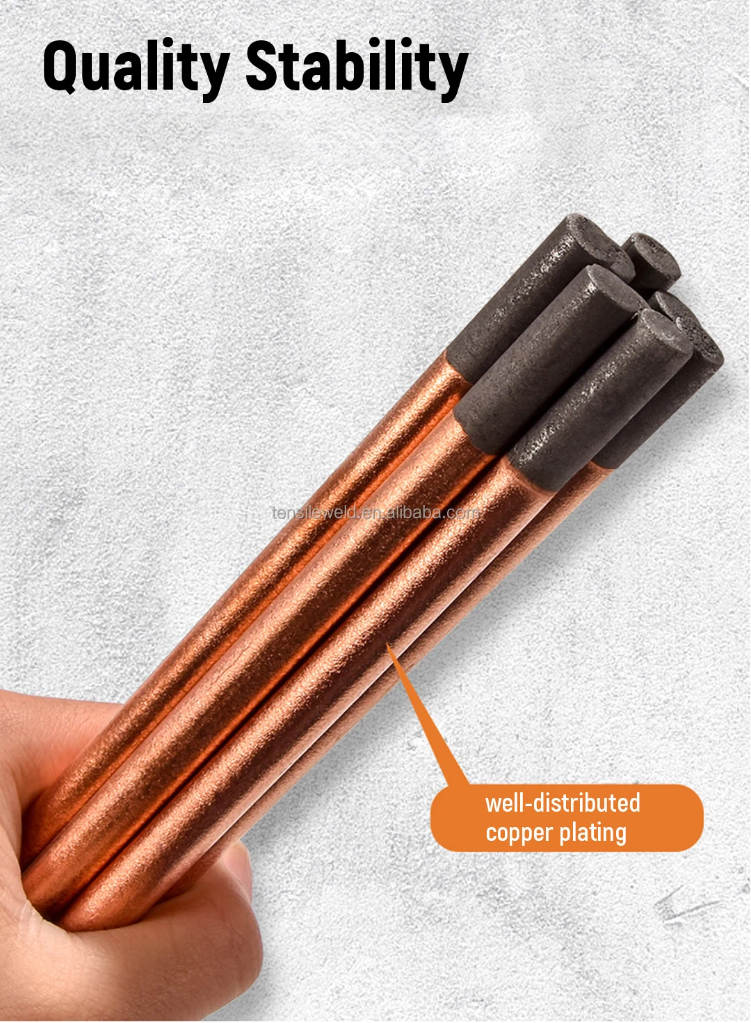 China Good Price Arc Air Gouging Rods Copper Coated Carbon Electrode ...