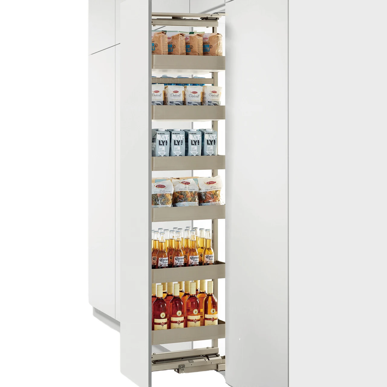 NUOMI Kitchen Pull Out Pantry Unit Basket Revolving Kitchen Cabinet Storage Organizer Larder ...