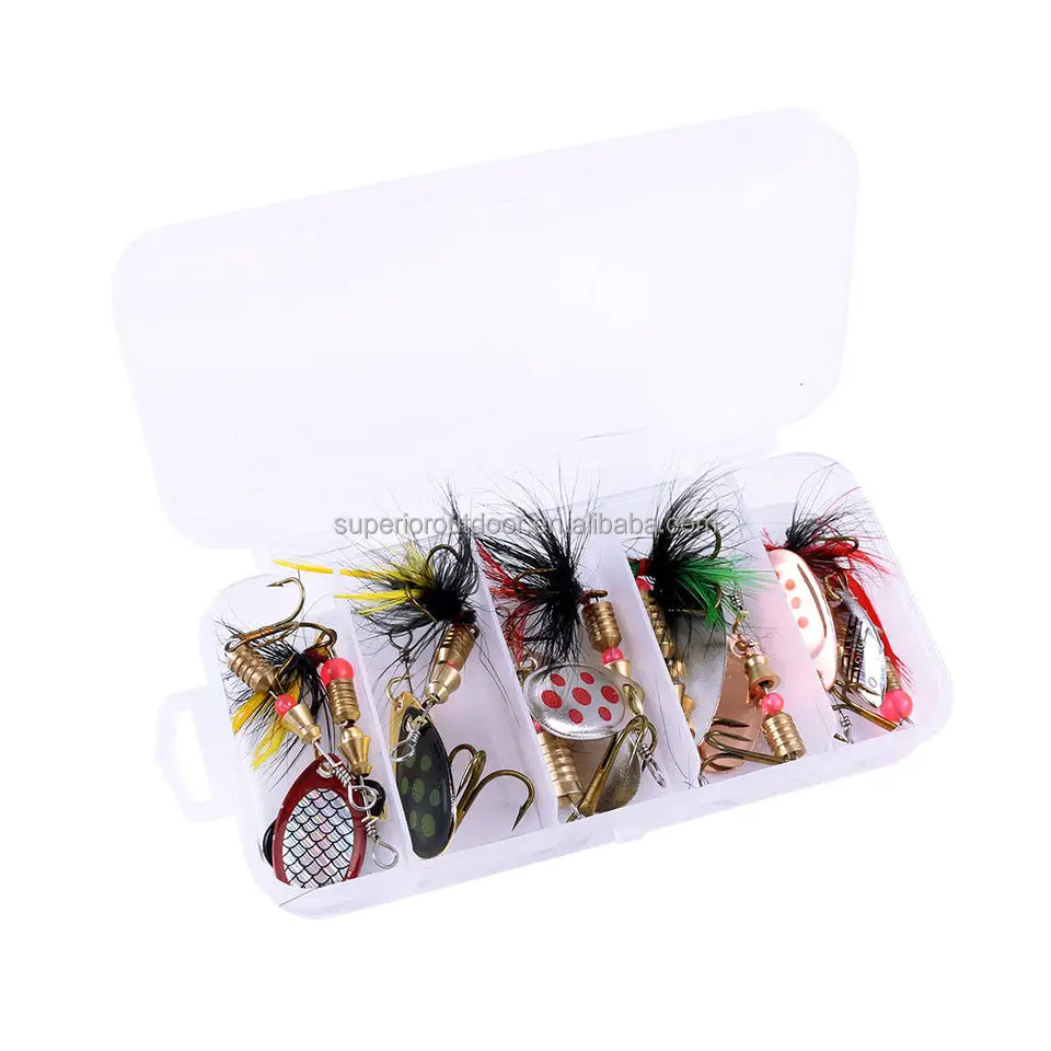 SUPERIORFISHING Trout Spinners Combo - 10pcs Freshwater Lures