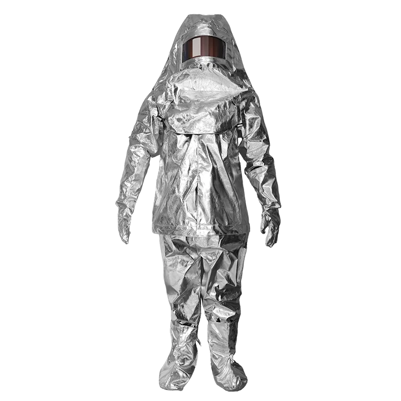 Fireman'S Suit Safety Aluminized Fire Clothing Aluminum Foil Plated ...