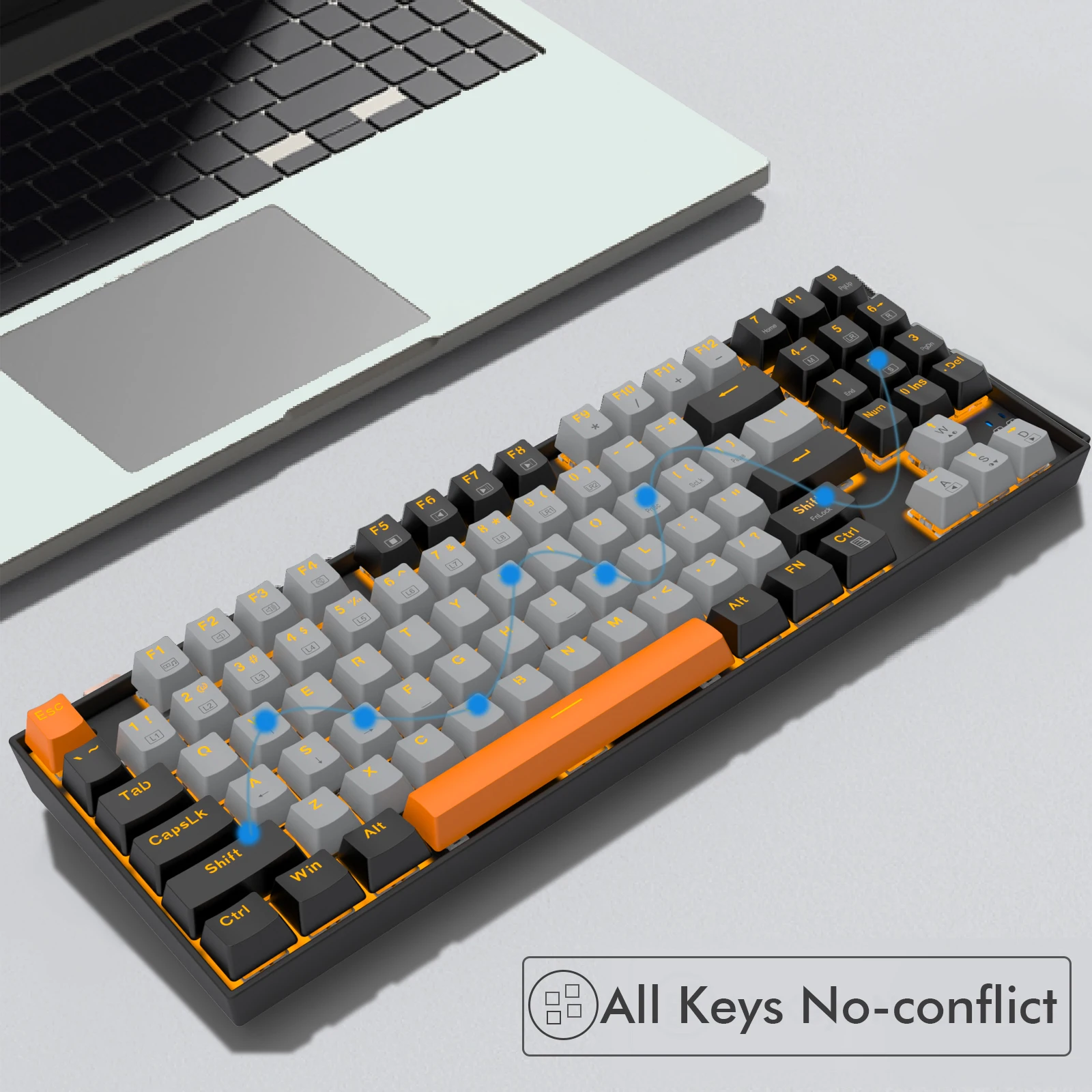 New Design Tkl Mechanical Keyboard Pbt Compact Led Backlight Wired ...