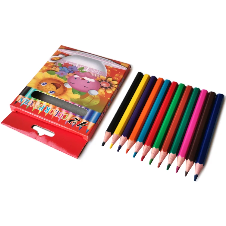 3.5inch 12pcs Custom Logo Kids Drawing Plastic Mini Color Pencil Set ...