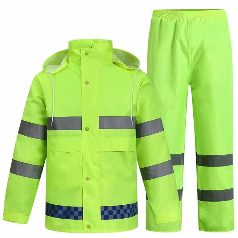 Reflective Rain Jacket - High Visibility & Waterproof Safety