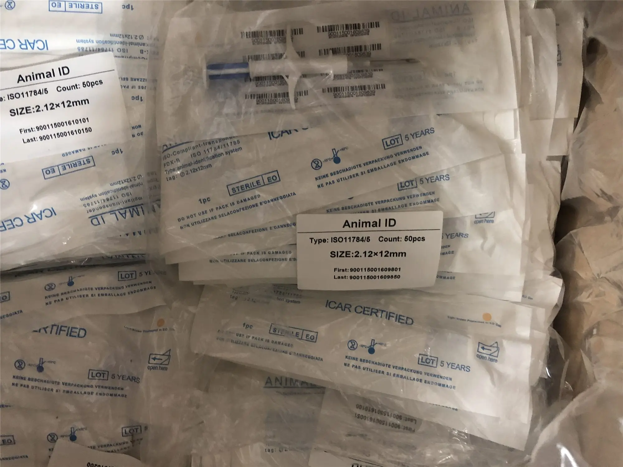 Cmrfid 1.4*8mm Microchip Transponder Pescado Microchip Rfid De ...