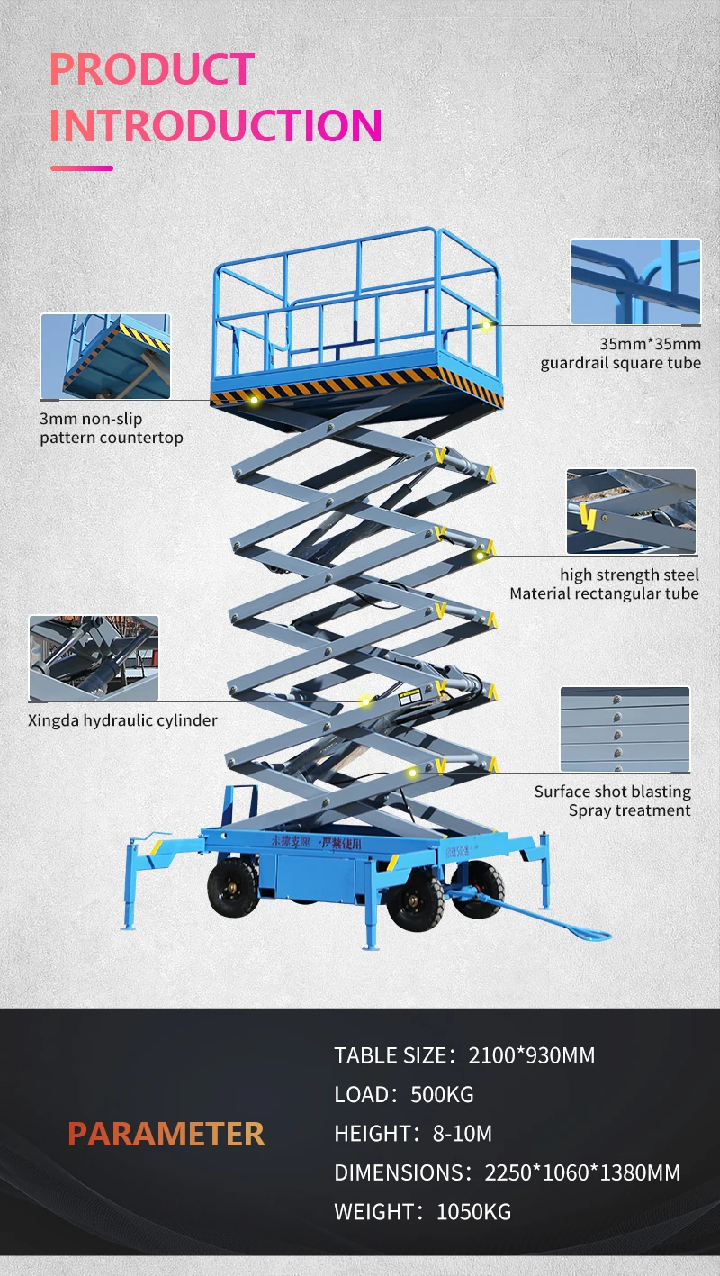 Mobile Scissor Platform Lift - Hydraulic & Electric Options