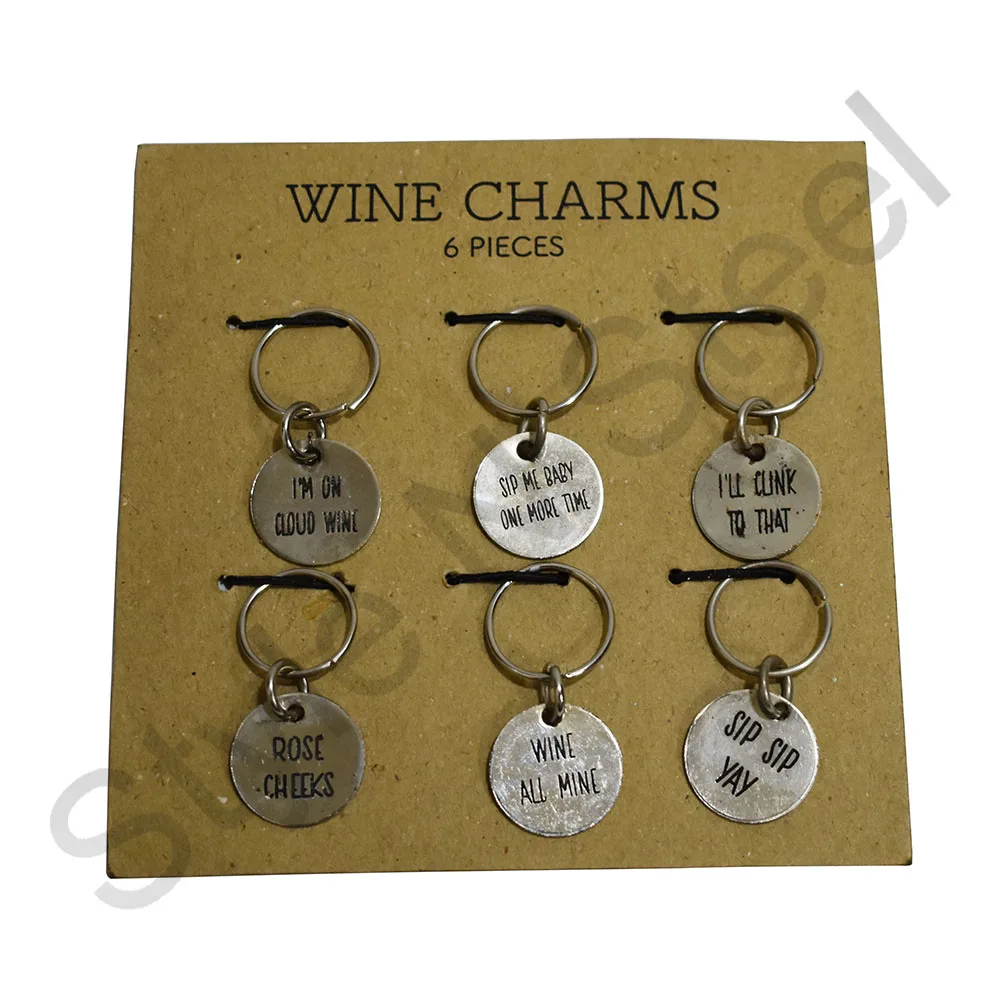 Metal Wine Charms Wine Charms 6 Pcs Set Stainless Steel New Arrival ...