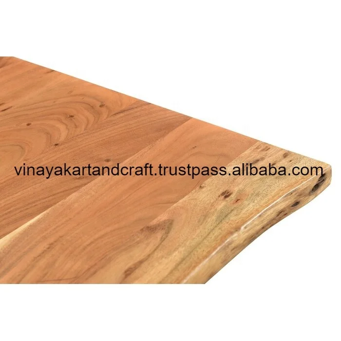 Industrial & Vintage Live Edge Dining Table Jodhpur Style Acacia Wood ...