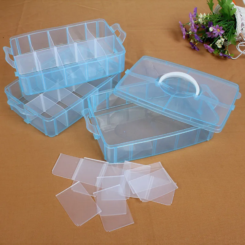 30 Compartment Transparent Plastic Box - Durable & Versatile