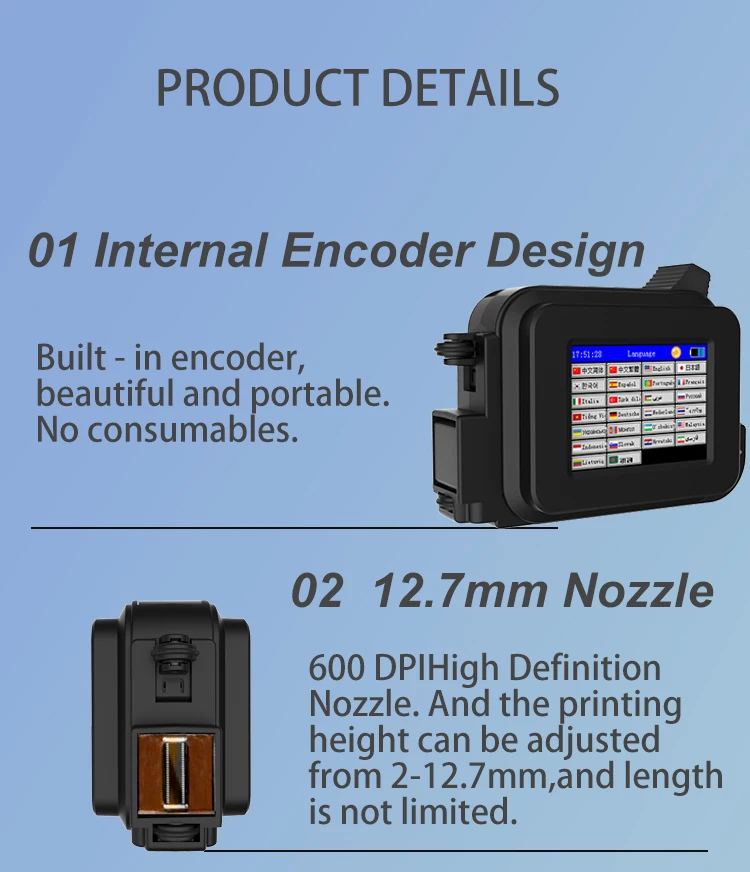 2023 New Arrivals Waterproof Eco Solvent Batch Tij Portable Mini Inkjet ...