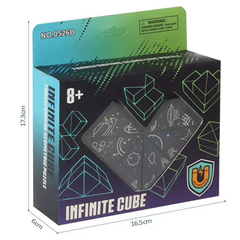 Star Sequin Folding Shape Shifting Box Infinity Cube Toy Patial ...