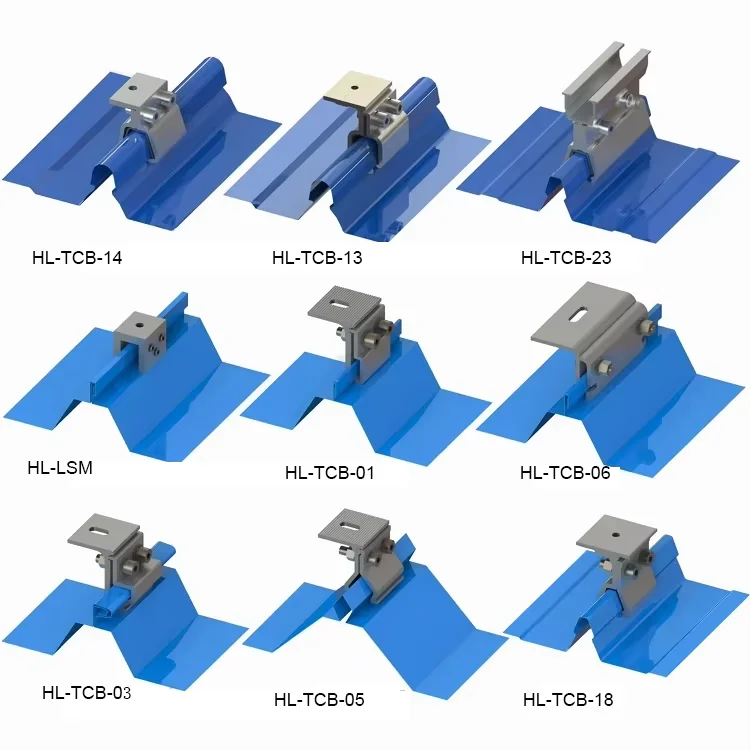 Trapezoidal Standing Seam Roof Clamp Mount Solar Panel Mid Clamps Metal ...