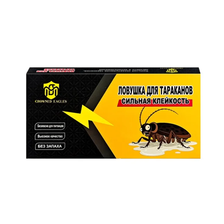 Russian-Labeled Powerful Solid Square Cockroach Glue Trap Non-Toxic Eco ...