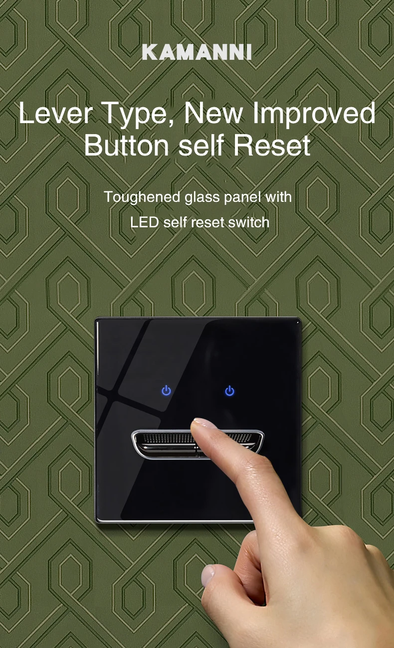 Glass Automatic Zigbee Reset Button Switch - Durable & Stylish