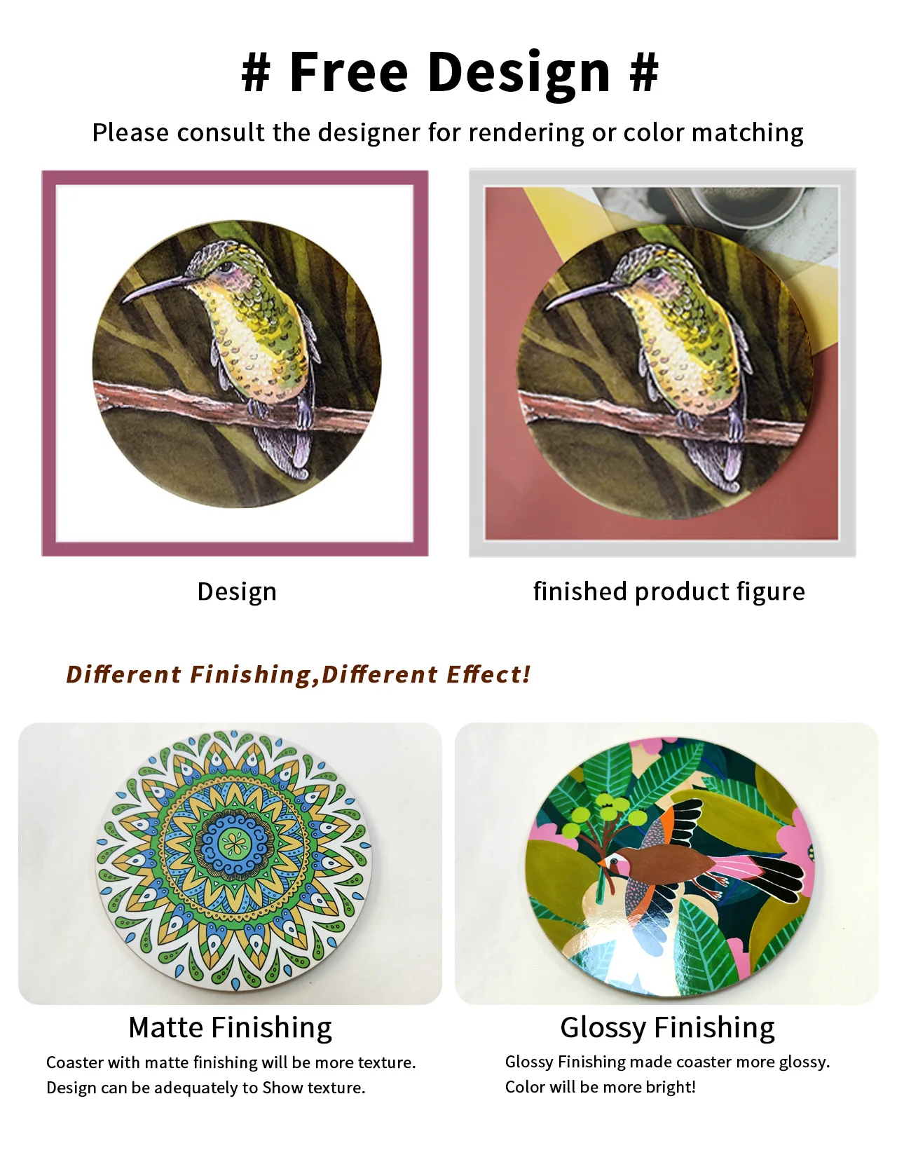 Oem Customize Lamination Melamine Printed Sublimation Mdf Coasters Cork ...