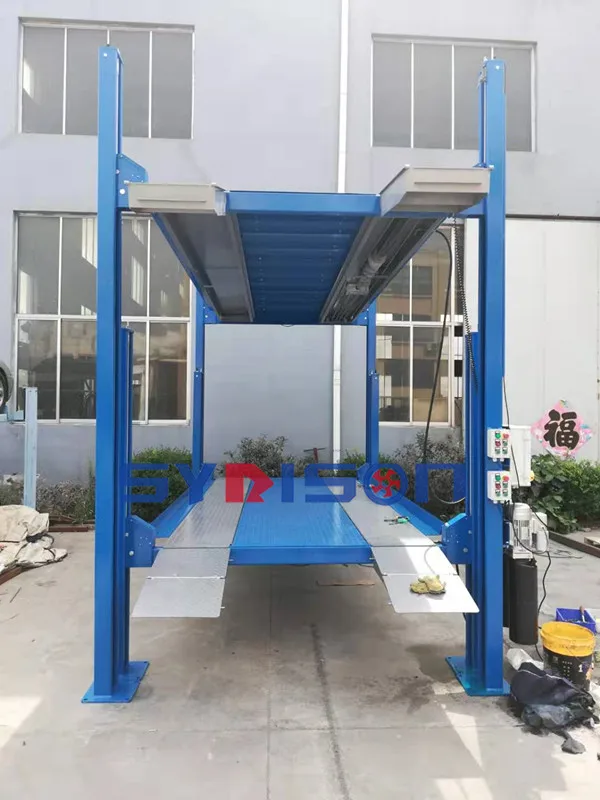 Hydraulic 8 Columns Car Parking Lift Hoist Elevator For 3 Cars - Buy 8 ...