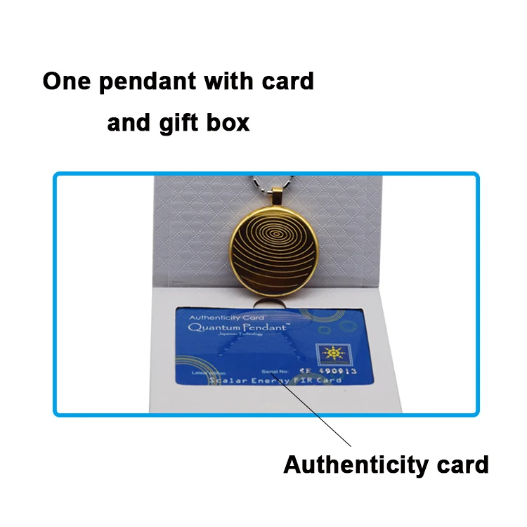 Customized Stainless Steel Gold Plated Quantum Energy Magnetic ...