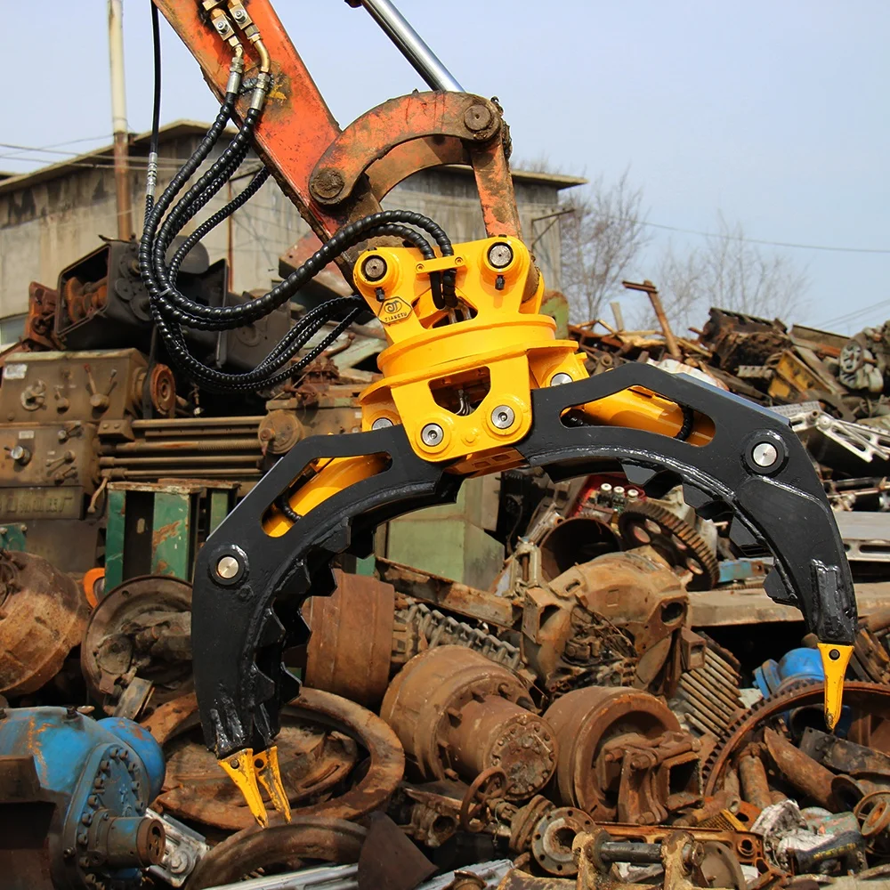 Excavator Hydraulic Rotating Grapple Wooden Grapple Log Grab Stone ...