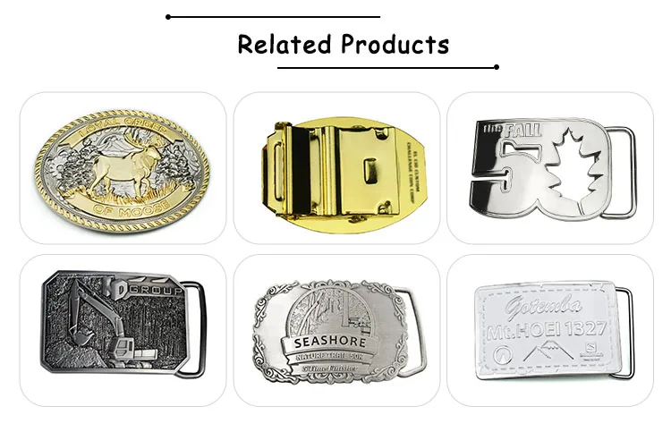 Custom Belt Buckles South Africa - 3D Logo Metal Men Gold