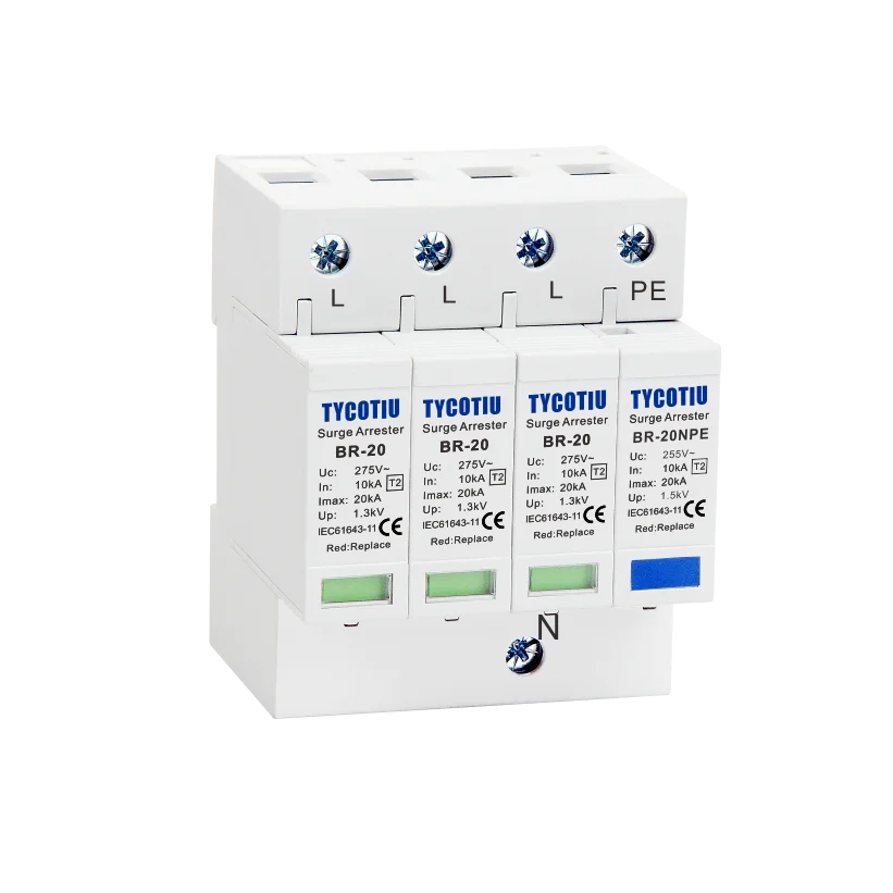 Tycotiu Ty-20 275 3+1 Tvss Three Phase Ac Type 2 Surge Protection 20ka ...