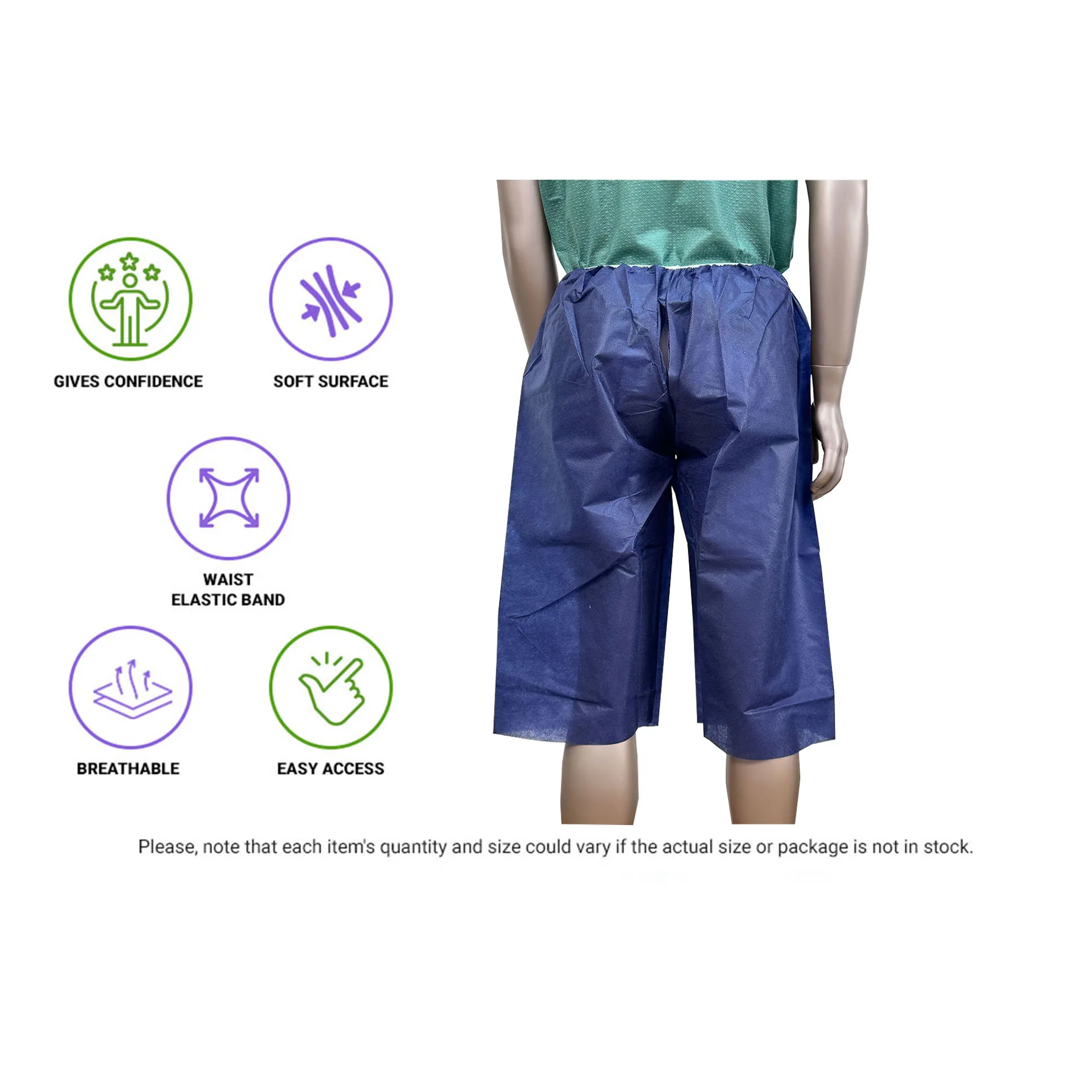 Dark Blue Disposable Colonoscopy Examination Patient Pants For ...