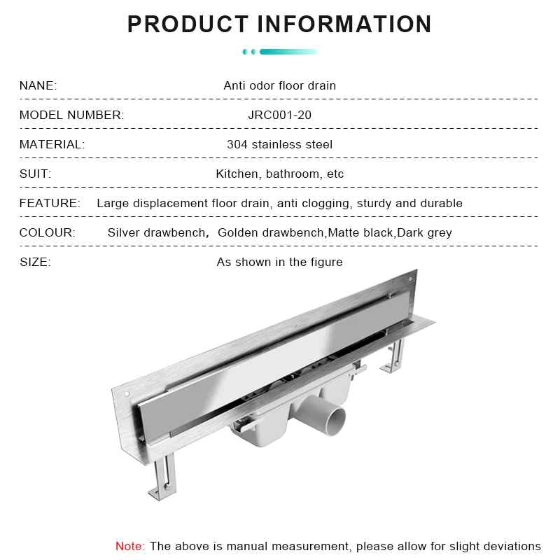 Oem Exclusive Design Embedded Wall Shower Floor Drain Stainless Steel L ...