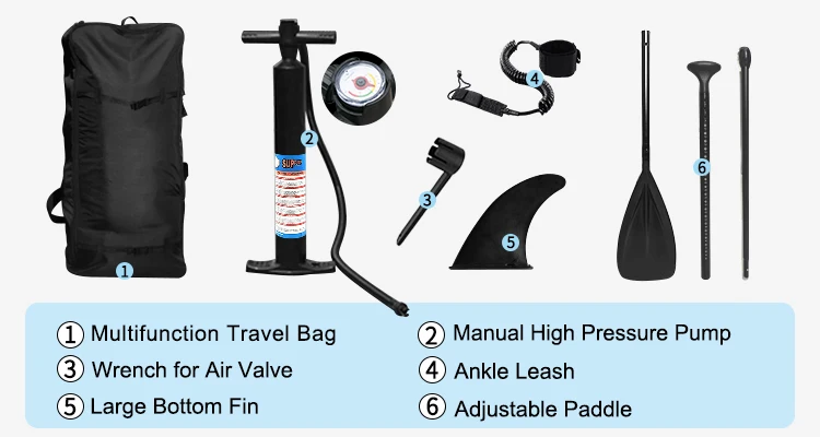 Blue 3 Layer Uv Resistant Pvc Surfboard Inflatable Standing Surf Paddle ...